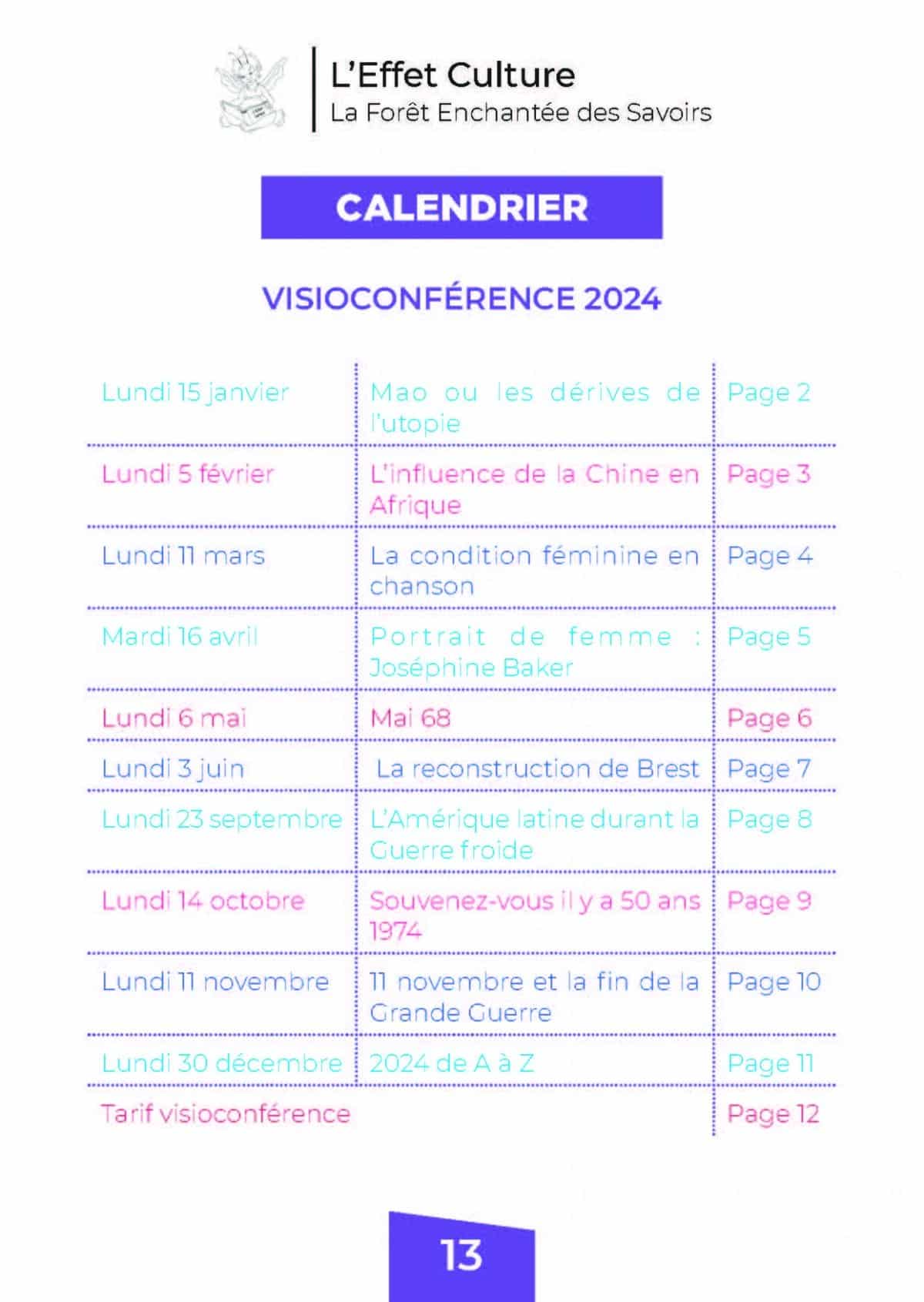 Visioconférences 2024